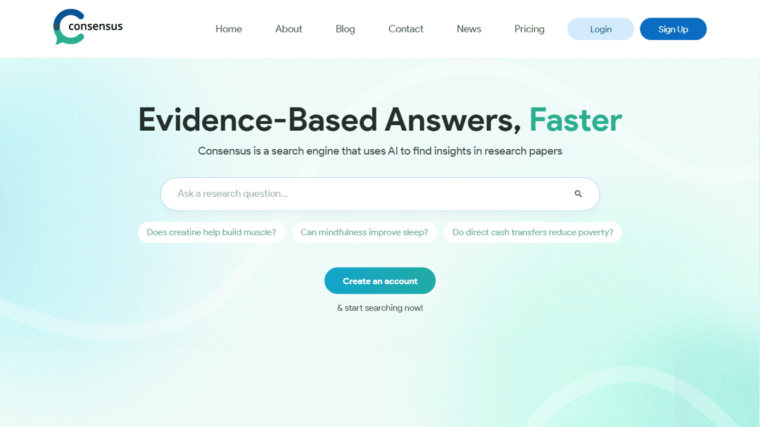 Elicit vs Consensus Comparison of AI tools