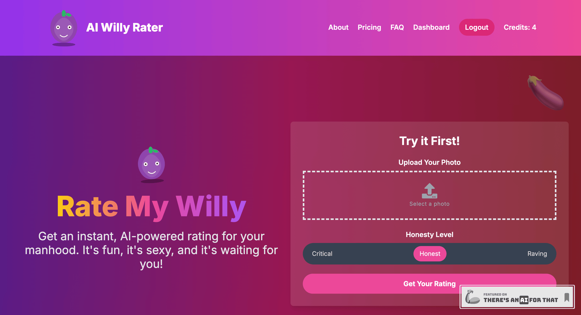 AI Willy Rater Pricing, Reviews, Alternatives - AI NSFW