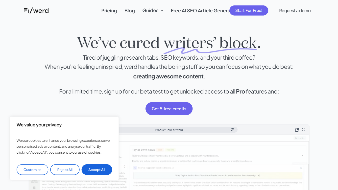 werd 定价, 评论, 替代方案 - AI Productivity