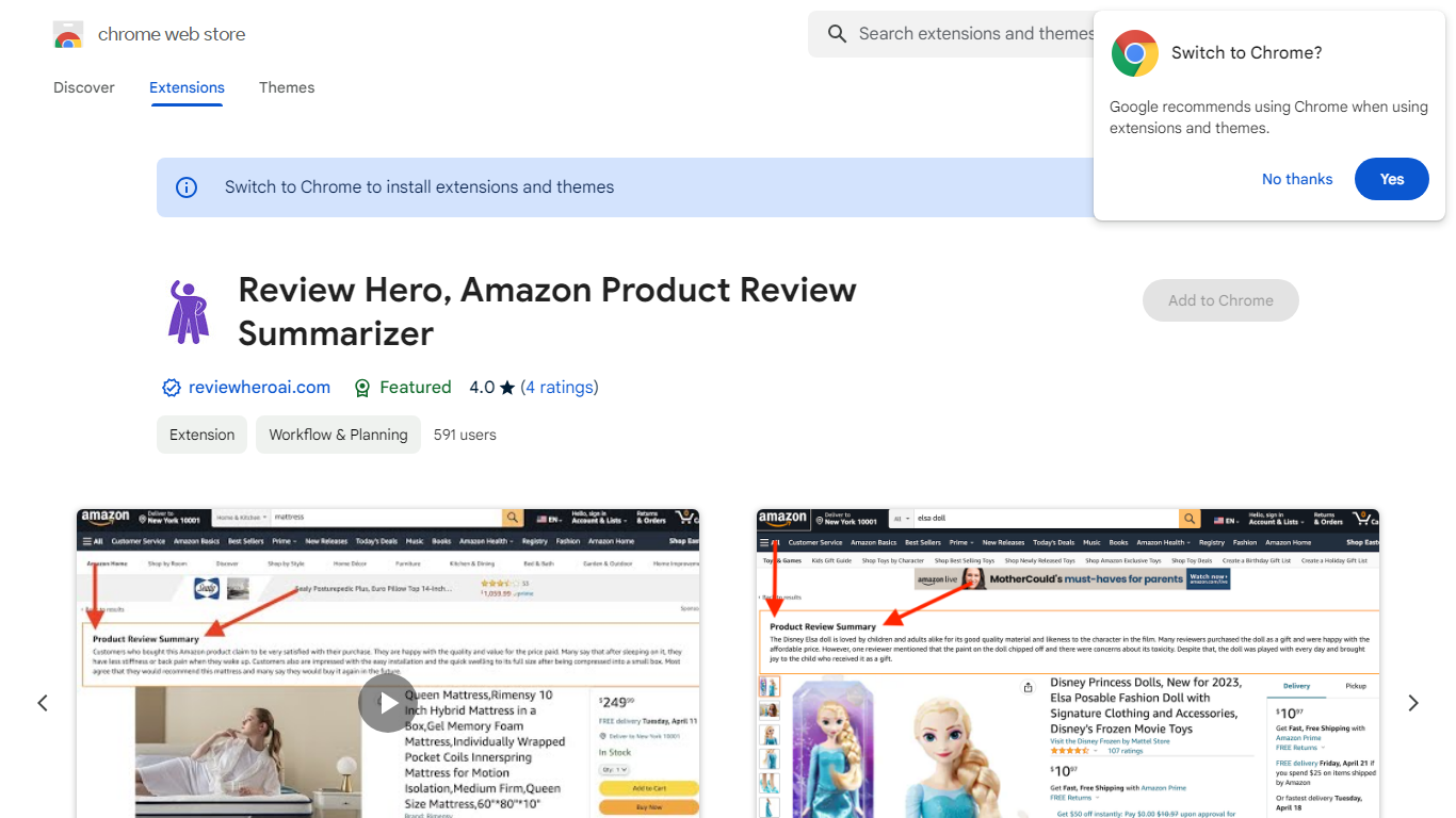 Review Hero, Amazon Product Review Summarizer Pricing, Reviews, Alternatives