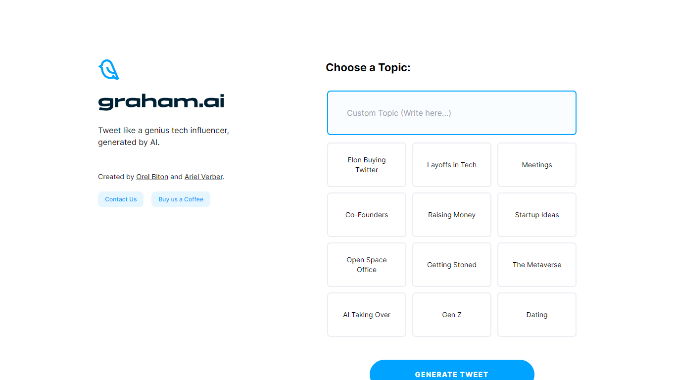 Graham.AI - Tech Tweet Generator Pricing, Reviews, Alternatives