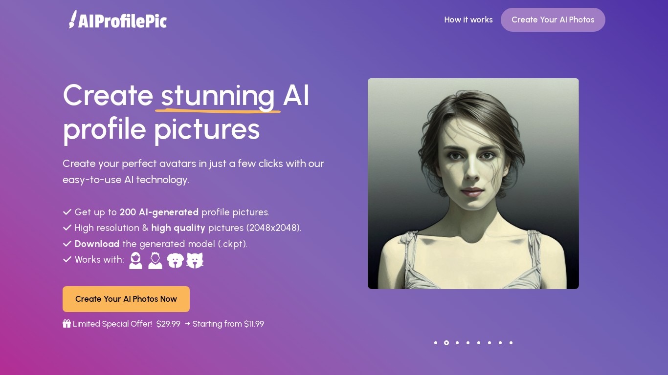 AIProfilePic Pricing, Reviews, Alternatives - AI Avatar Generation