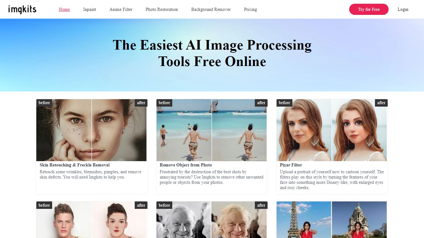 Imgkits - AI Image Processing Tools Online Pricing, Reviews, Alternatives