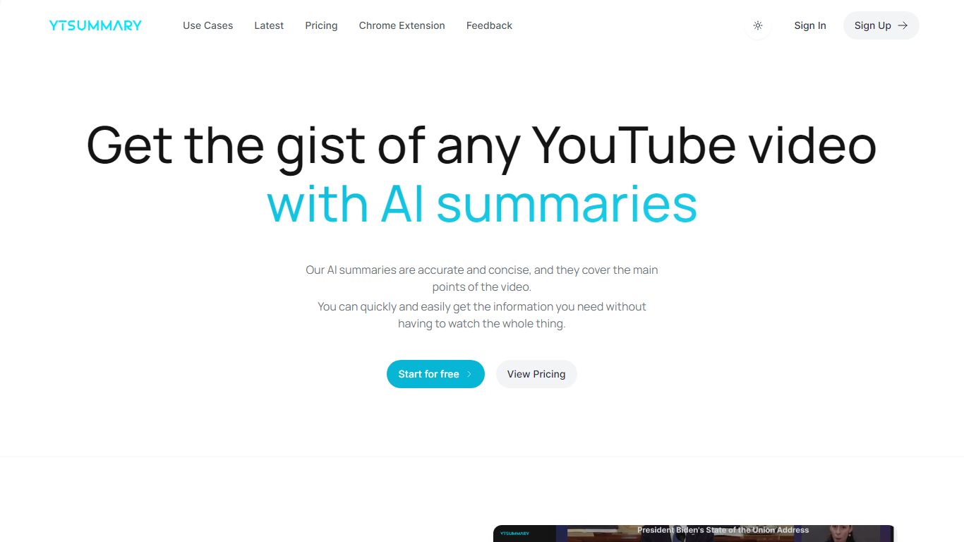 YTSummary Pricing, Reviews, Alternatives - AI Productivity